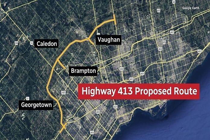 Building highway 413, a new 400-series highway, transit corridor ...